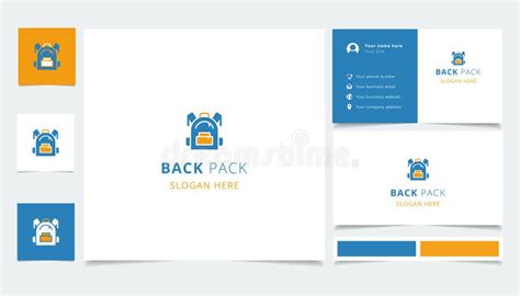 Backpack Logo Design With Editable Slogan Branding Book And Business