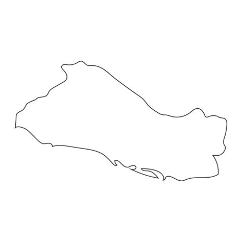 Mapa De El Salvador Muy Detallado Con Bordes Aislados En Segundo Plano