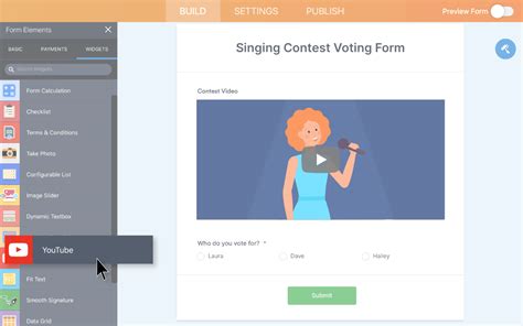 YouTube Form Widgets Jotform