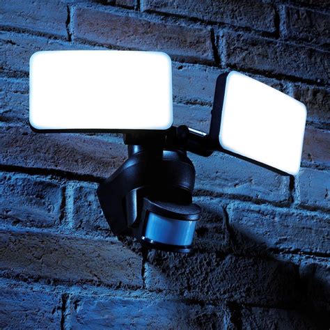 Auraglow Pir Infrared Motion Sensor Outdoor Twin Security Led Flood
