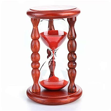 Elegant Red Hourglass Timer Premium Ai Generated Image