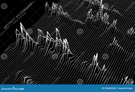 Wave Graph Abstract Ai Background 3d Blue Points Generated Red Sound