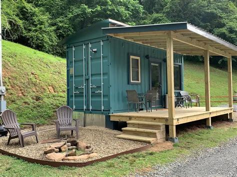 Ship Shak River Tiny House In Bryson City A 20 Ft Shipping Container