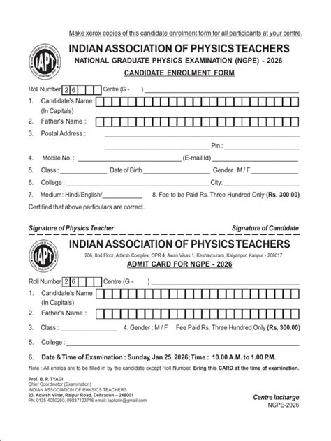 Ngpe 2026 Candidate Enrolment Form Pdf