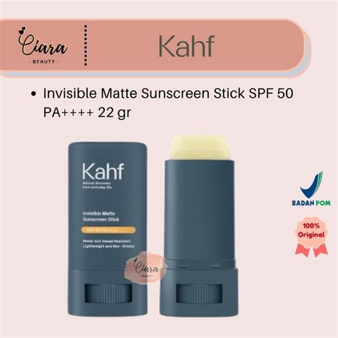 Jual Kahf Invisible Matte Sunscreen Stick Spf 50 Pa 22 G