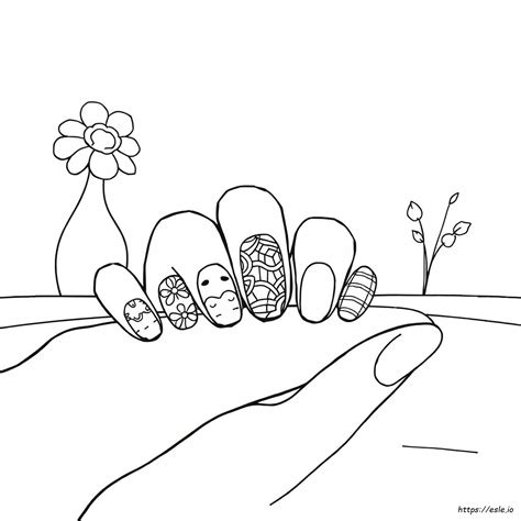 Uñas Para Colorear Imprimibles Esle