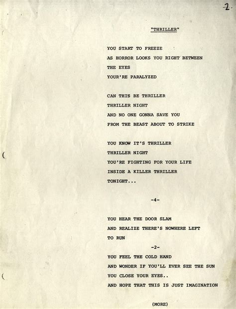 Vincent Price Thriller Script — Keep The Pulse On The Music