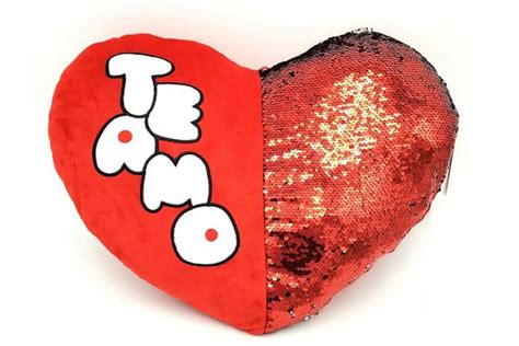 Corazón De Peluche Con Brillo 36 Cm En Tienda Inglesa