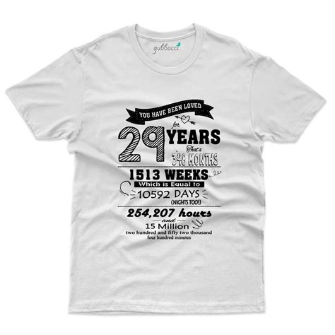 Couthdown Of 29 Birthday T Shirts 29 Birthday Collection At ₹ 89900