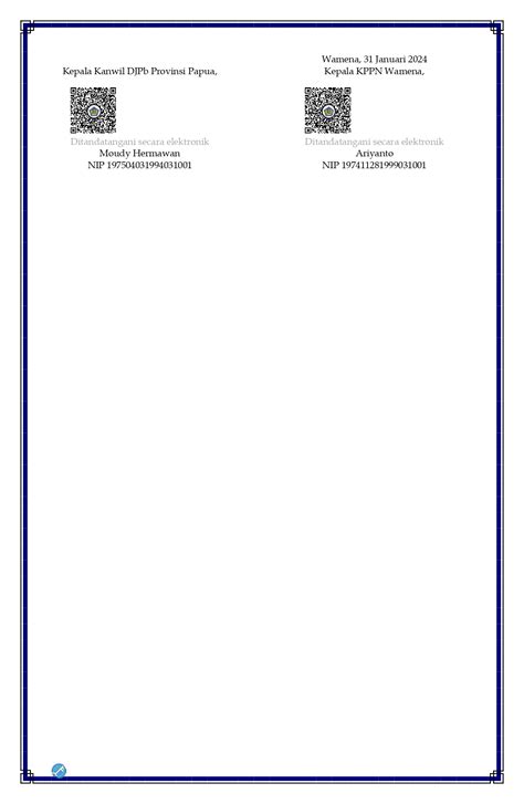 Perjanjian Kinerja Kepala Kppn Wamena