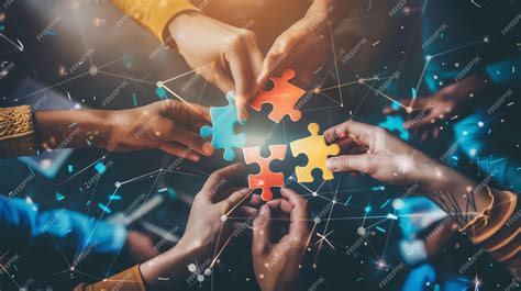 Premium Photo A Group Of Diverse People Holding Puzzle Pieces Together