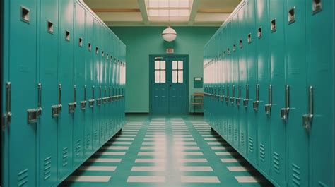 Premium Ai Image School Corridor