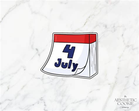 July 4th Calendar Cookie Cutter Or Stencil Etsy