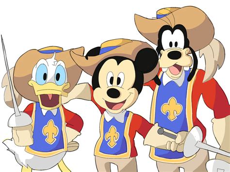Mickey Donald Goofy The Three Musketeers Chains Of Love