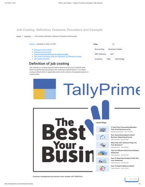 Job Costing Definition Features Procedure And Example