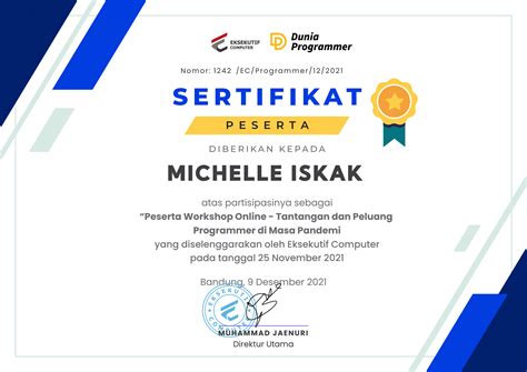 Michellei Sertifikat