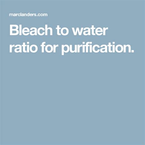 Bleach Water Ratio At Cinda Veloz Blog