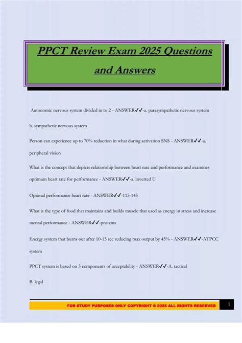 Ppct Review Exam 2025 Questions And Answers Ppct Stuvia Nl