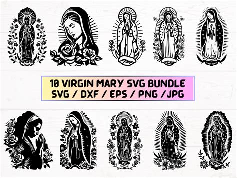 Virgin Mary Silhouette Graphic By Kdp Interiors Market · Creative Fabrica