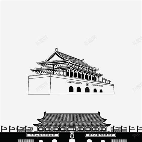 天安门简笔画 免抠png 设计图片 免费下载 页面网页 平面电商 创意素材