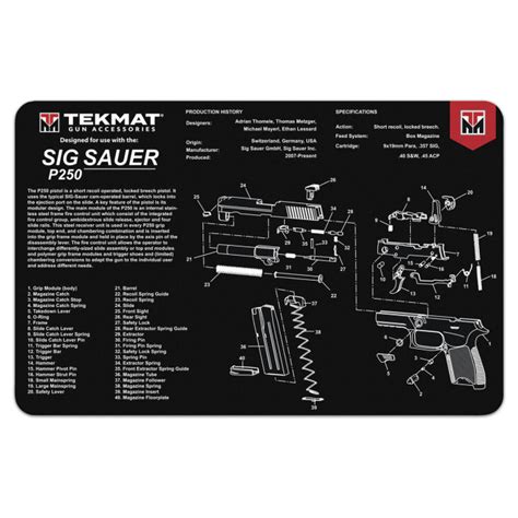 Tekmat Handgun Cleaning Mat P250