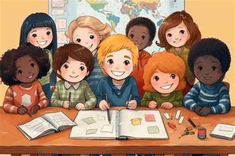 Explorando Maravilhas Linguísticas Crianças De Jardim De Infância