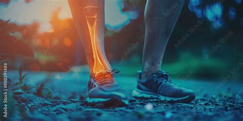 Stock Illustration „fibular Fracture The Leg Pain And Ankle