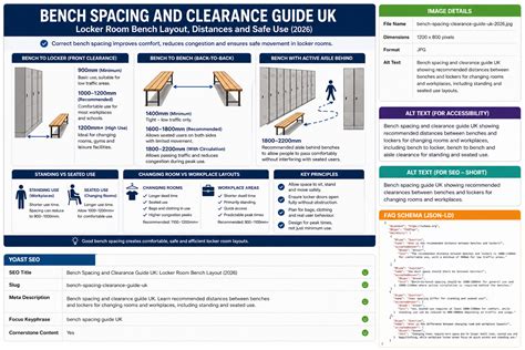 Bench Spacing And Clearance Guide Uk Locker Room Layout