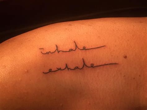 Inhale Exhale Tattoo Inhale Exhale Tattoo Tattoos Tattoo Quotes