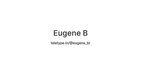 Eugene B — Teletype