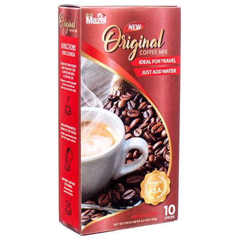 Mazel Instant Coffee Original 10 Count 36 Pack