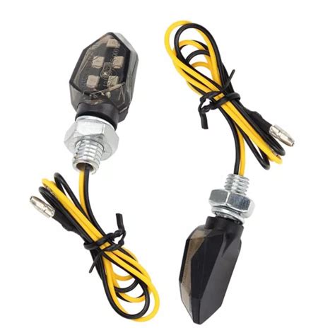 FACILE DA USARE Segnali Di Svolta LED Universali Moto LED Coppia Indicatori Ambra EUR