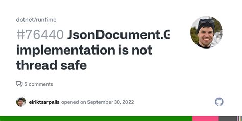 Jsondocumentgetstring Implementation Is Not Thread Safe · Issue 76440