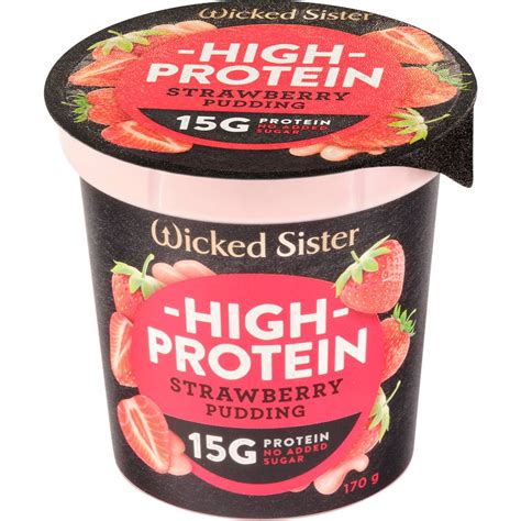 Wicked Sister High Protein Strawberry Pudding 170g Gluten Free