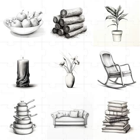 Pencil Sketch Cliparts Midjourney Prompt Promptbase