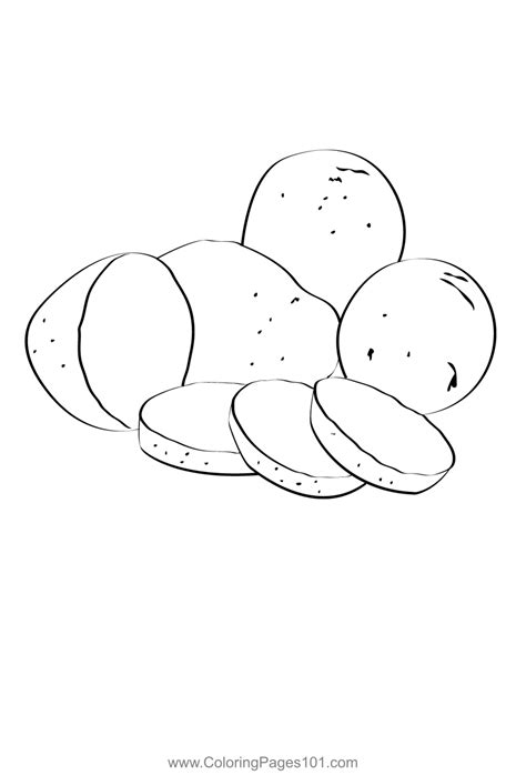 Potato Coloring Pages Printables Sketch Coloring Page