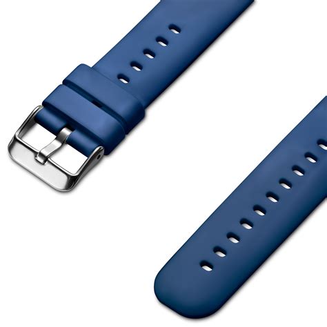 Blue 22 Mm Silicone Quick Release Watch Straps In Stock Fawler