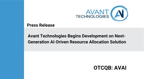 Avant Technologies Begins Development On Next Generation Ai Driven