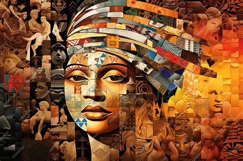 Un Collage Digital De Diversos Símbolos Culturales Que Forman Un