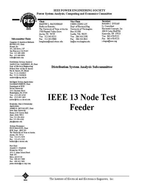 ieee 13 node test feeder pdf