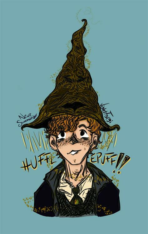 Newt Scamander Fan Art By Violetfolgi Hufflepuff Fantastic Beasts