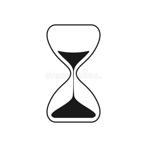 Black Retro Hourglass Timer With Sand For Time And Countdown Stock Image Image Of Measurement