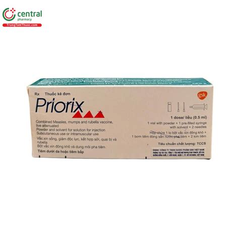 Vắc Xin Priorix Phòng Sởi Quai Bị Rubella Lịch Tiêm Thông Tin Kê Toa