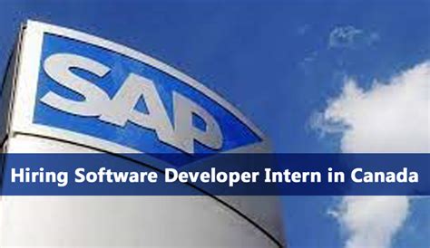 Sap Job Alert Hiring Software Developer Intern In Canada Apply