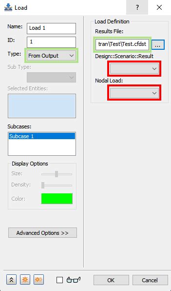Load From Output In Inventor Nastran Does Not Allow Selection Of Result