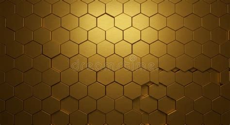 Golden Honeycomb Pattern Texture Background Abstract Gold Honeycomb Texture Representing Luxury