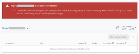 Firebase Dynamic Links And Hosting Disagreeing About Whether The Custom Domain Is Properly