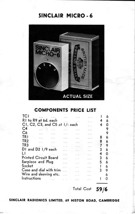 Sinclair Micro 6 Vintage Radio And Hi Fi Vrat Forum