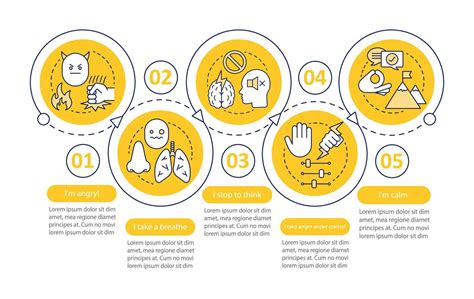 Anger Management Vector Infographic Template Ways To Control Negative