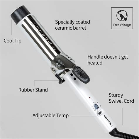 Vodana Glam Wave Curling Iron White 32mm 36mm 40mm Shopee Malaysia